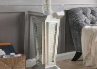 China Mirrored Surface Side Table with Faux Crystals Inlay and 40X40X75CM Size for sale