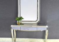 China Silver Mirror Wall Mirror with Console Table and Champagne Frame - Compact Design Side Table for sale