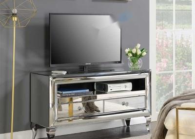 China Curved Mirror TV Stand with 2 Drawers and 120X35.5X65CM Dimensions for sale