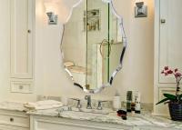 China Beveled Edge Frameless Wall Mirror 56X71CM for Bathroom Vanity and Bedroom for sale