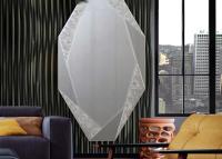 China Beveled Decorative Mirror Panels For Walls Silver Leaf Graphics On Black Lacquered MDF Back for sale
