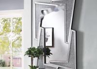 China Noralie Mirrored Frame Wall Mirror with Faux Diamonds - Decorative Art Mirror for sale