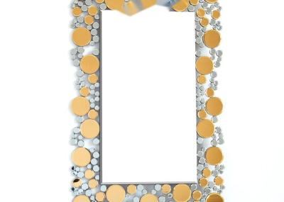 China Rectangle Shape Wall Mounted Decorative Mirror With Mirrored Fireplace Design for sale