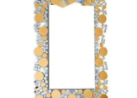 China Rectangle Shape Wall Mounted Decorative Mirror With Mirrored Fireplace Design for sale