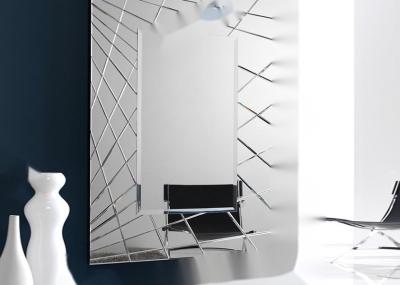 China Rectangular Decorative Mirror with Bevelled Edge and Black MDF Back - 80X120X2CM for sale