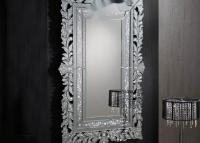 China Bevelled Mirror Plates Venetian Mirror with MDF Support and Black Finish for sale