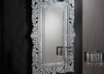 China Bevelled Mirror Plates Venetian Mirror with MDF Support and Black Finish for sale