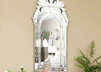 China Handcraft Venetian Mirror 50.8X100.3CM Silver Mirror with MDF Material Art Decor Wall Mirror for sale