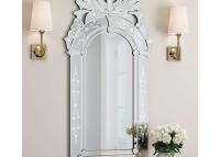 China Handcraft Venetian Mirror 50.8X100.3CM Silver Mirror with MDF Material Art Decor Wall Mirror for sale