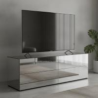 China Curved Mirror TV Stand with 2 Drawers and 120X35.5X65CM Dimensions for sale