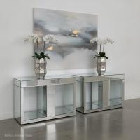 China Mirrored Surface Console Table with Faux Gems Inlay - 118x33.5x79cm Entryway Table for sale