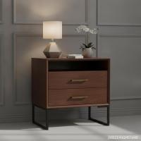 China JS0323 Nightstand with Crushed Diamond Mirror and 3 Drawers in Silver or Customize for sale