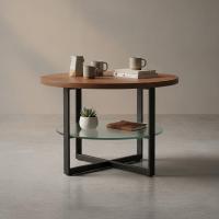 China Mirrored Finish Coffee Table with Faux Crystals and MDF Material for sale