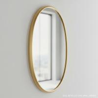 China Edge bevelled oval wall mirror 50X70CM SILVER MIRROR with one piece simple glass for sale