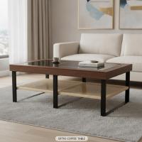 China Mirrored Glass Faux Diamonds Square Coffee Table for Living Room for sale