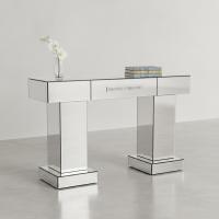 China Mirrored Surface Console Table with Marble Effect Special Glass and 110X35X78CM Dimensions for sale