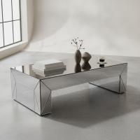 China NOWLES Mirrored Finish Coffee Table with Crushed Diamond Design and MDF Material for sale