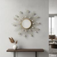 China JZ0038 Sunburst Silhouette Decorative Mirror with Non-Beveled Glass in 36