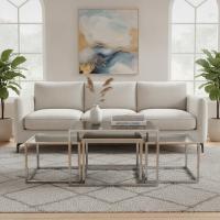 China Modern Living Room Mirrored Finish Coffee Table with Crushed Diamond Design for sale