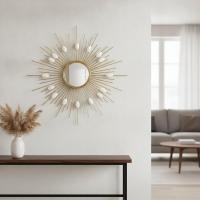 China JZ0038 Sunburst Silhouette Decorative Mirror with Non-Beveled Glass in 36