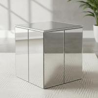 China Super White Mirrored Surface Side Table with 2 Drawers for sale