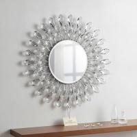 China Crystal Teardrop Wall Mirror - Elegant Decorative Mirror for Home Decor for sale