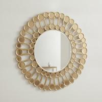 China Round Bevelled Silver Decorative Mirror 100X100X2CM Wall Mirror for sale
