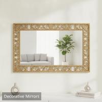 China Rectangular Decorative Mirror with Bevelled Edge and Black MDF Back - 80X120X2CM for sale