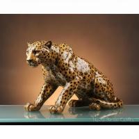 China Resin Leopard Sculpture LG20 - 54 * 29 * 62 CM Modern Style Decorative Craft with Elegant Leopard Design for sale