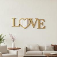 China 17-Inch Crushed Crystal Silver Love Mirror with MDF Material for Home Decor for sale
