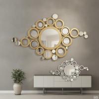 China Gold Leaf Background Decorative Mirror with Bevelled Edge and 59X120X2CM Dimensions for sale