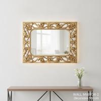 China PVC Frame Bevelled Edge Irregular Shape Wall Mirror Decorative Mirror for sale