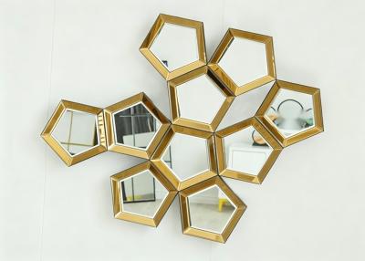 China 80X74X3.8CM Silver and Gold Mirror Wall Decorative Art Mirror for sale