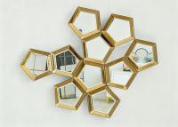 China 80X74X3.8CM Silver and Gold Mirror Wall Decorative Art Mirror for sale