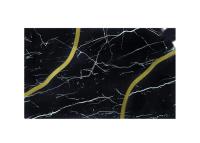 China Black Mirror Coffee Table with Gold Accent in Rectangle Shape for Living Room for sale