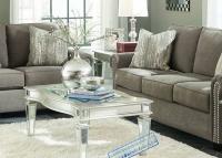 China Black Mirror Coffee Table with MDF Material and Gold Painted Finish for Living Room for sale