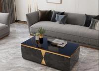 China Black Mirror Coffee Table with MDF Material and Gold Painted Finish for Living Room for sale