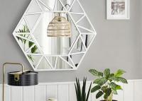 China PVC Frame Decorative Mirror with Bevelled Edge and Irregular Shape for Wall Art for sale