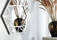 China PVC Frame Decorative Mirror with Bevelled Edge and Irregular Shape for Wall Art for sale