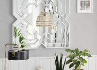 China 80X80X3CM Silver Mirror Decorative Wall Mirror with MDF Back for sale