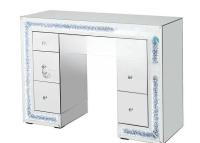 China Diamond LED Dressing Table with Mirrored Stool and 120X40X90CM Dimensions for sale
