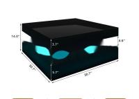 China JS-CT05 Black Mirrored LED Coffee Table with Multi-Color Lighting and Tiered Infinity Effect for sale