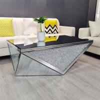 China JS-CT05 Black Mirrored LED Coffee Table with Multi-Color Lighting and Tiered Infinity Effect for sale