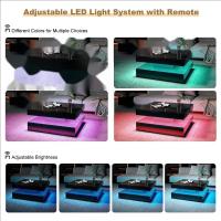 China JS-CT05 Black Mirrored LED Coffee Table with Multi-Color Lighting and Tiered Infinity Effect for sale
