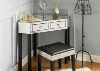 China JS0330 Silver Mirror Dressing Table with MDF Material and Solid Wood Construction for sale
