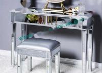 China JS0560 Model Silver Mirror Stool with 43X33X46CM Size Footstool for sale