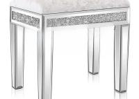 China JS0561 43X33X46CM Silver Mirror MDF Stool Footstool for General Use for sale