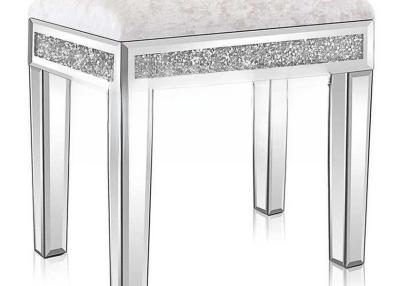 China JS0561 43X33X46CM Silver Mirror MDF Stool Footstool for General Use for sale