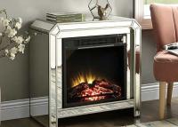 China MIREO Mirrored Fireplace Cabinet with Crystal Diamond Inlay and Remote Controller Electronic Fireplace Mantel for sale