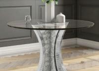 China Round Mirrored Coffee Table with Crushed Diamond Effect and Glass Top for sale